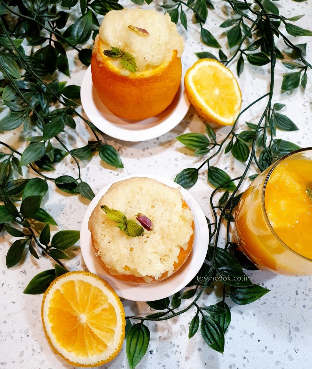 Instant Orange Cake | Tri-Colour Orange Cake - Toss N Cook™